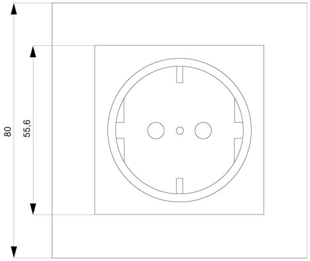 DELTA line SCHUKO socket outlet complete unit, electric white | Nortécnica