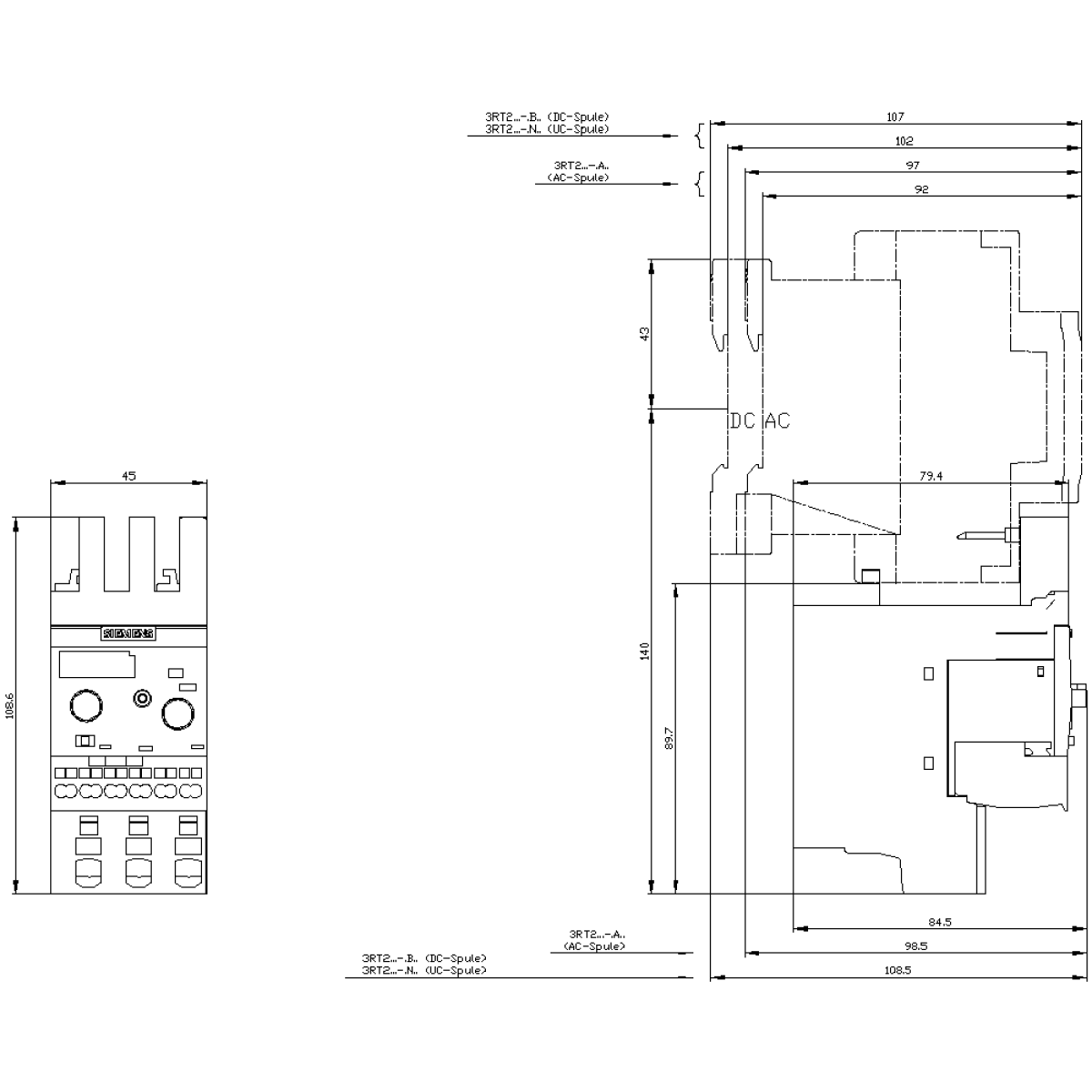 Overload relay 0.1-0.4 A motor protection S0, Class 5-30, contactor ...