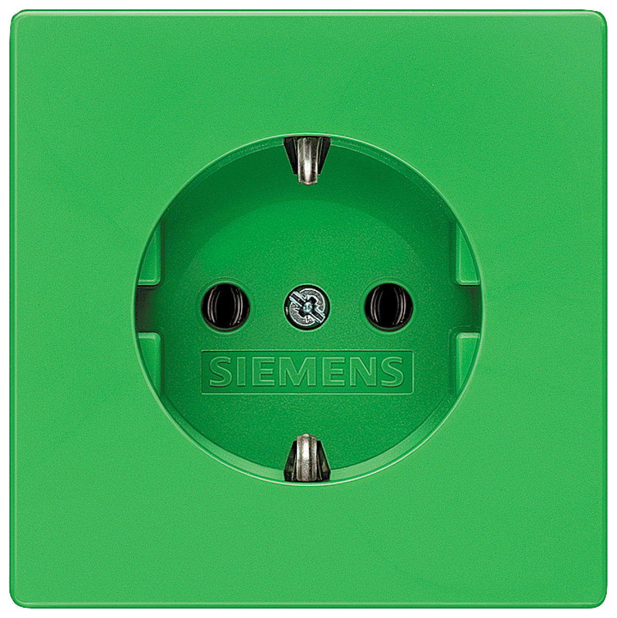 DELTA style SCHUKO socket outlet, green | Nortécnica