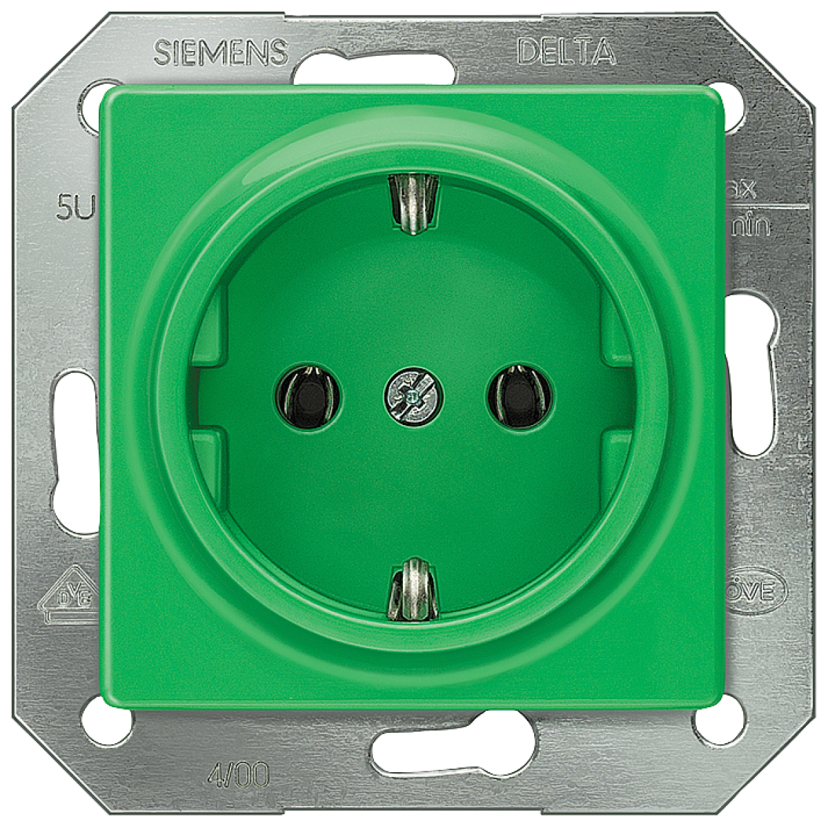 DELTA i-system SCHUKO socket outlet, green SV | Nortécnica