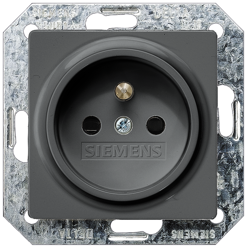 DELTA i-system socket outlet with grounding pin and incr. touch ...